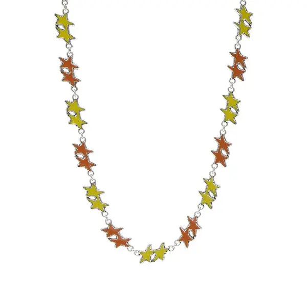 TWOJEYS Melted Stars Necklace - Yellow/orange