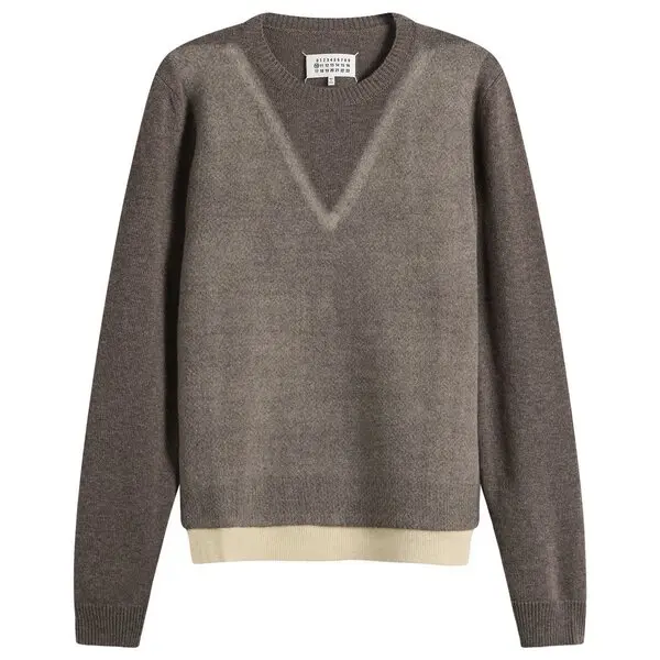 MAISON MARGIELA Fused Knit Sweater - Mud/ecru