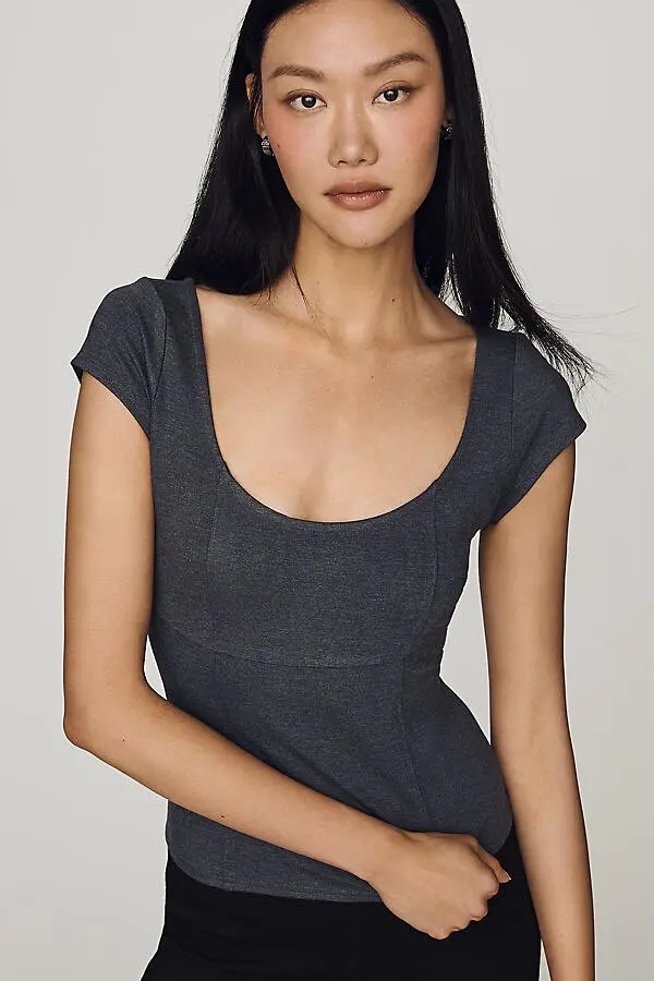 Maeve Scoop-neck Tee
