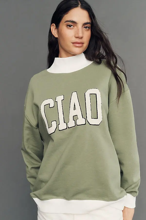 Anthropologie Cotton Fleece Sweatshirt - Ciao