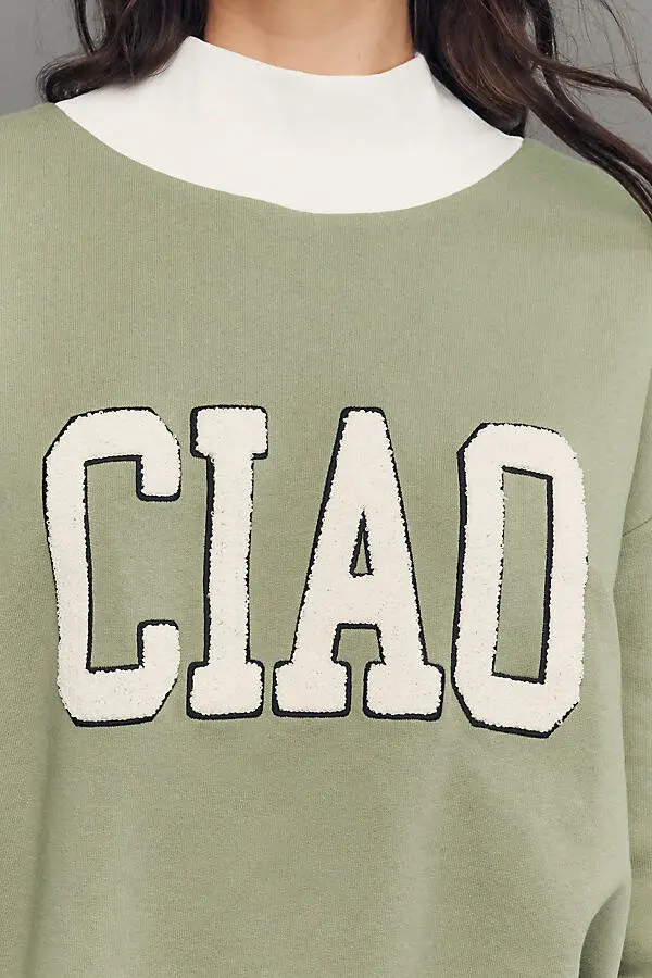 Anthropologie Cotton Fleece Sweatshirt - Ciao