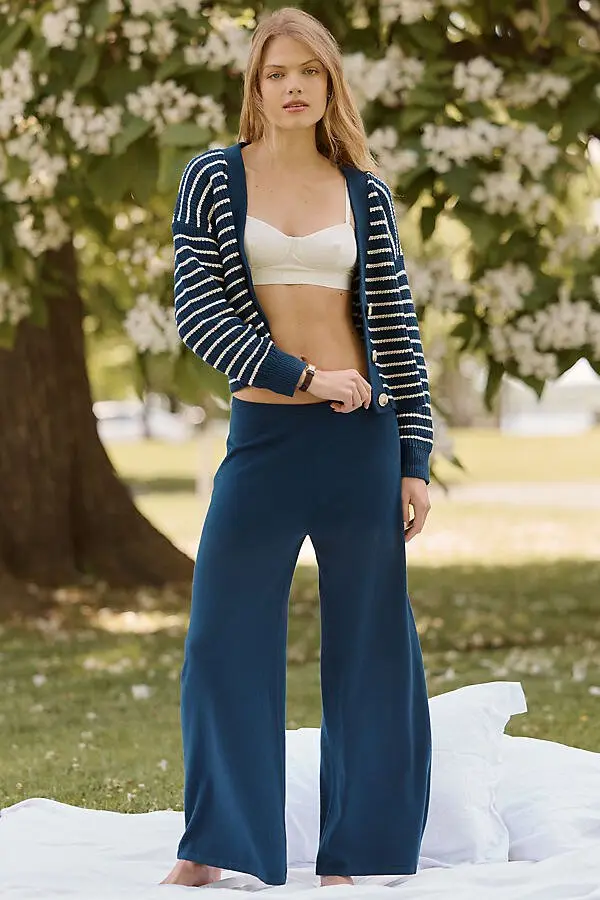 Eberjey Fe Gauge Pants - Navy