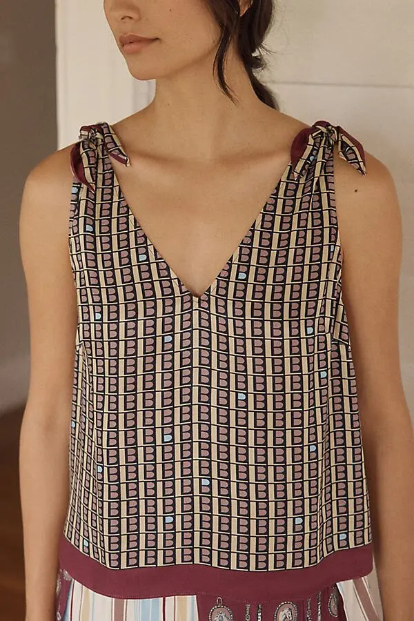 LYREBIRD Silken Prted Scarf Top