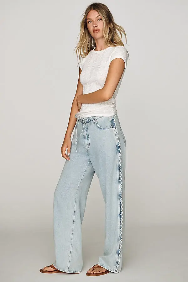 Rag & Bone Phoebe High-rise Wide-leg Jeans - Alscallop
