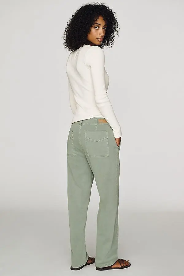 Anthropologie Ag Analeigh Mid-rise Straight-leg Pants