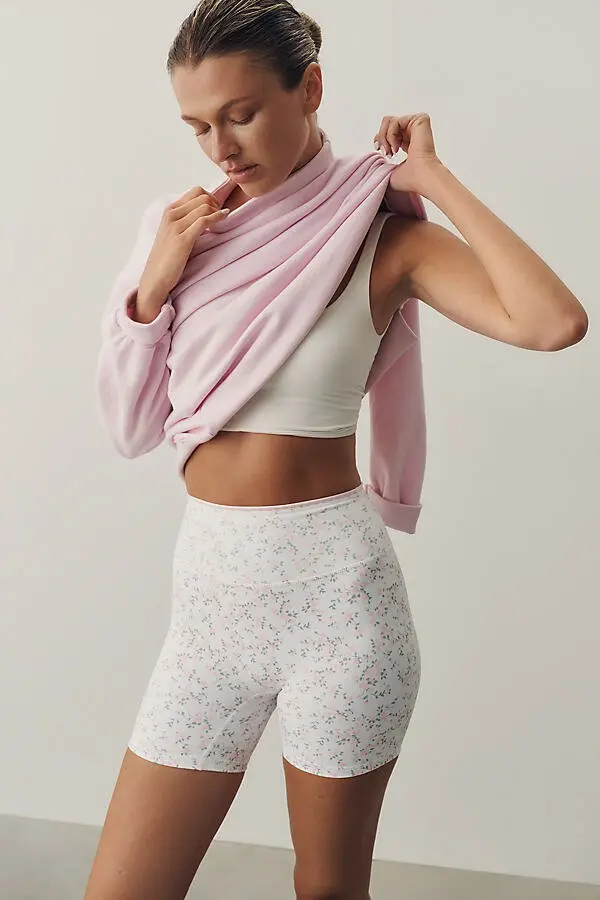 Astoria Activewear Floral Bike Shorts - Sweetpea