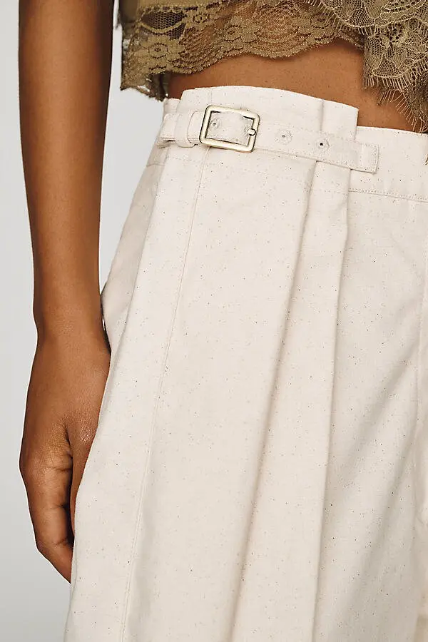 Ronny Kobo Devi High-rise Barrel-leg Pants