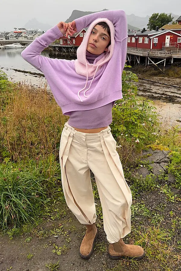 Ronny Kobo High-rise Barrel-leg Pants