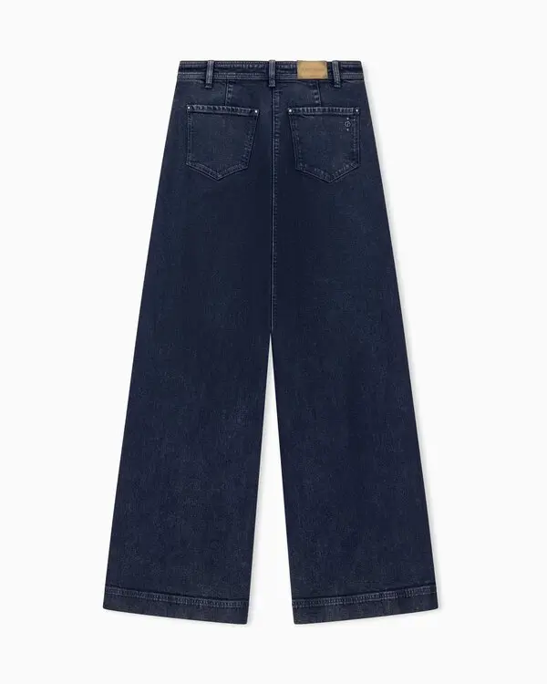 Giorgio Armani Wide-leg Stretch Cotton Denim Jeans