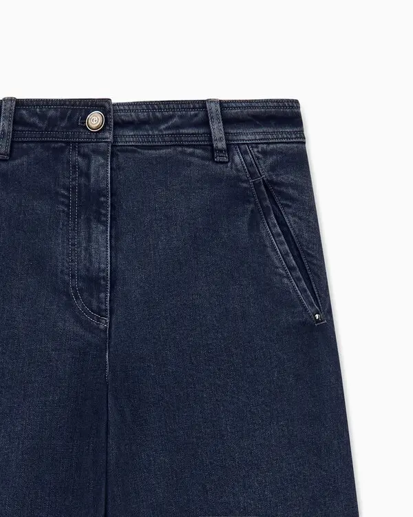 Giorgio Armani Wide-leg Stretch Cotton Denim Jeans
