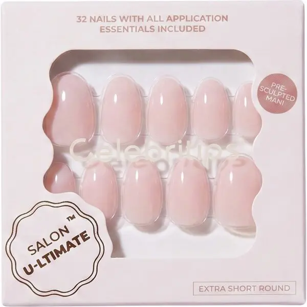 CELEBRITIPS Salon U-ltimate Extra Press-on Nails - Bare Milk