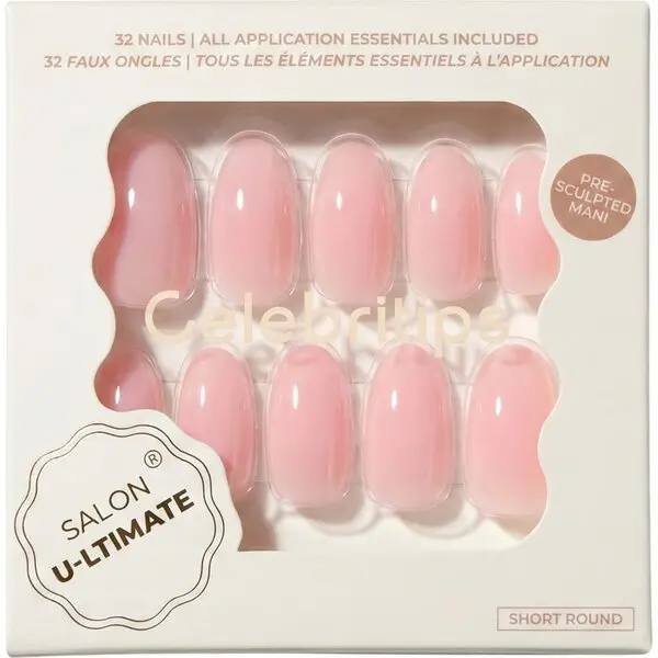CELEBRITIPS Salon U-ltimate Extra Press-on Nails - Clean Pink