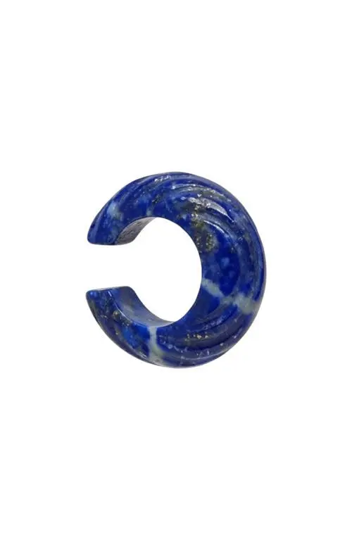 AWE INSPIRED Carved Stone Ear Cuff - Blue Lapis