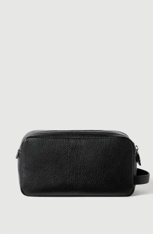 Brunello Cucinelli Grained Calfskin Double Zipper Beauty Case