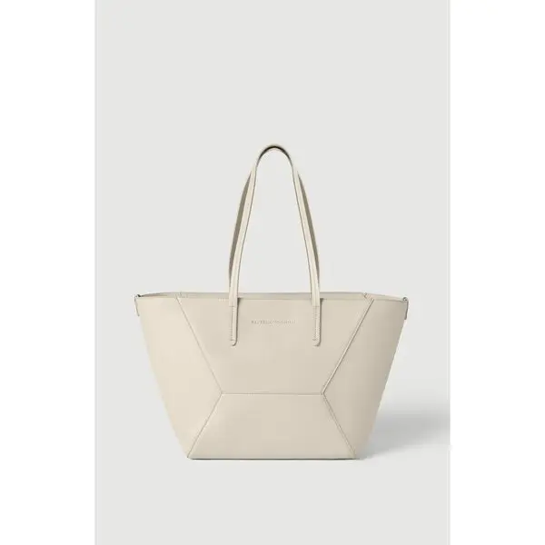 Brunello Cucinelli Bc Duo Small Bag In Calfskin With Monili - Ivory