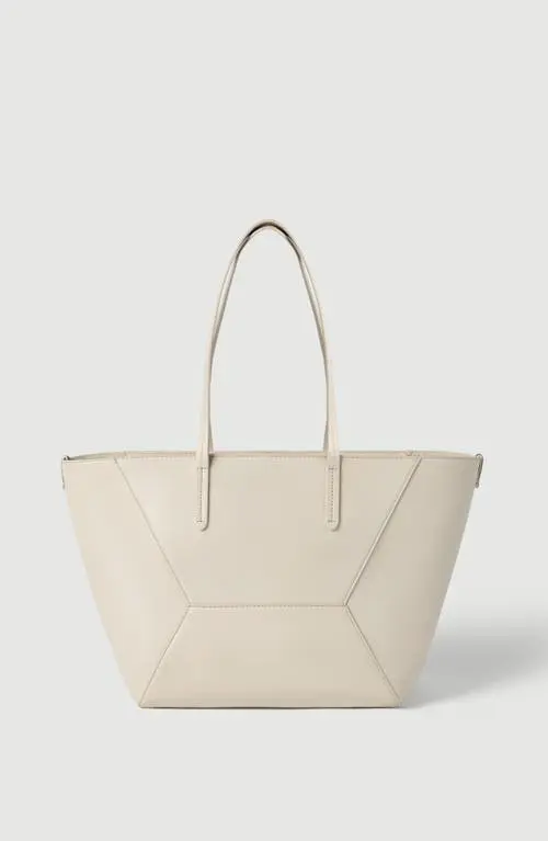 Brunello Cucinelli Bc Duo Small Calfskin Bag With Monili - Ivory