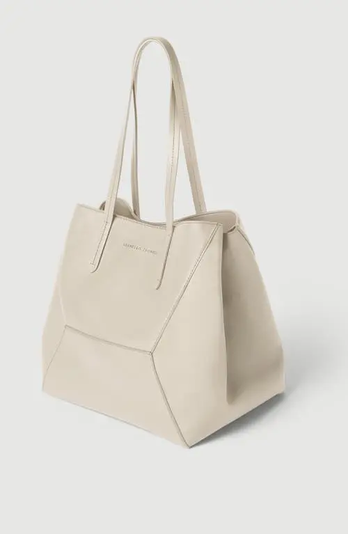 Brunello Cucinelli Bc Duo Small Calfskin Bag With Monili - Ivory