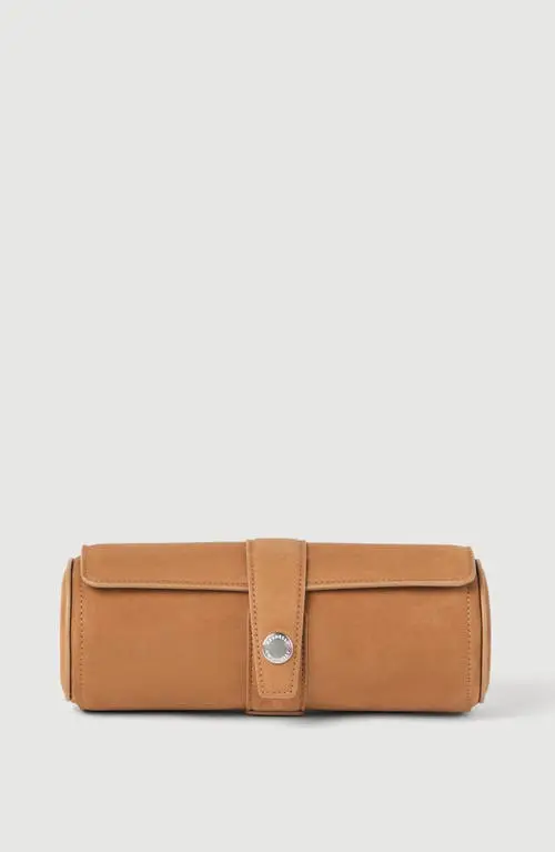 Brunello Cucinelli Nubuck Watch Box - Cognac