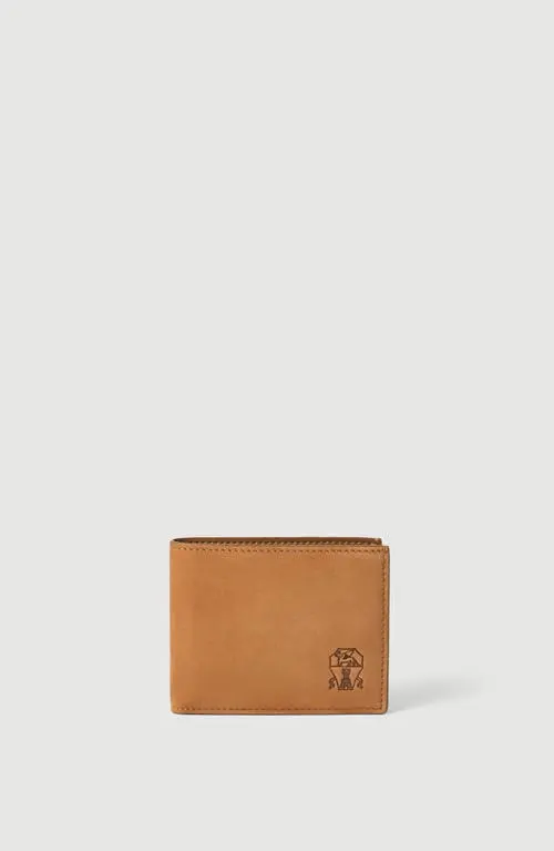 Brunello Cucinelli Nubuck Wallet - Cognac