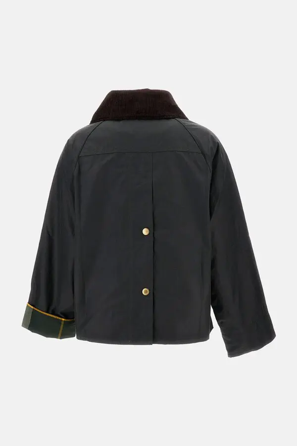 Barbour Waxed Cotton Jacket With Velvet Collar