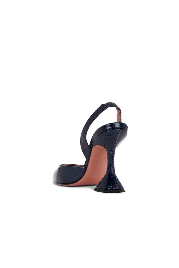 Amina Muaddi Holli 95 Slingback Pump In Navy