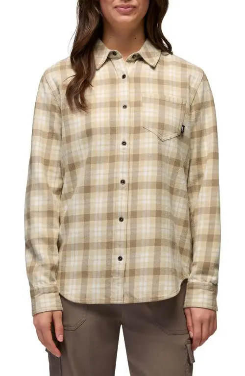 Prana Golden Canyon Organic Cotton Flannel Shirt - Stone
