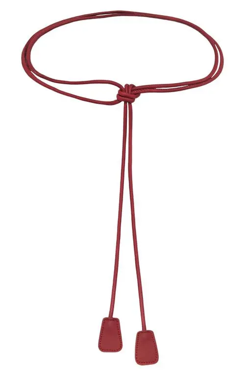 PETIT MOMENTS Faux Leather Tie Belt - Red