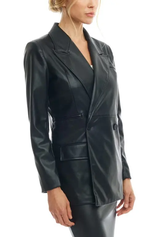 LBLC THE LABEL Winona Leather Trench - Black