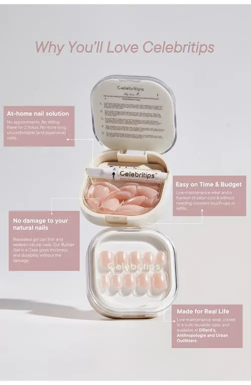 CELEBRITIPS Extra Short Oval Press-on Nails