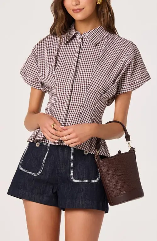Astr The Label Bobbie Stitch Detail High Waist Shorts