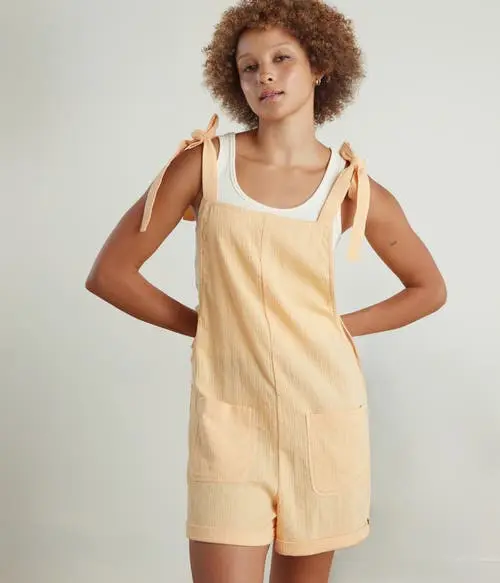 KNOWN SUPPLY Bower Romper - Creamsicle