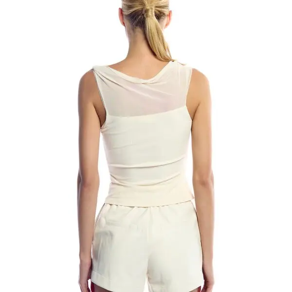 LBLC THE LABEL Bartlett Asymetrical Top - Ivory