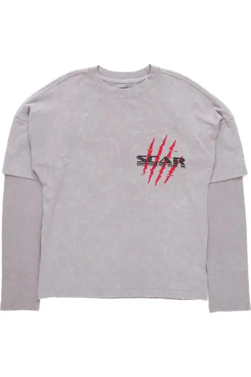 Disney Princess Long Sleeve Layered T-shirt - Grey Cloud Scar