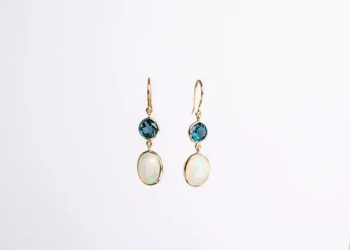 ZUVAN Celestial Duo Earrings - Blue