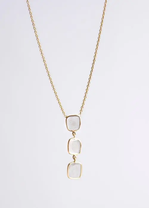 ZUVAN Cascade Drop Necklace - White