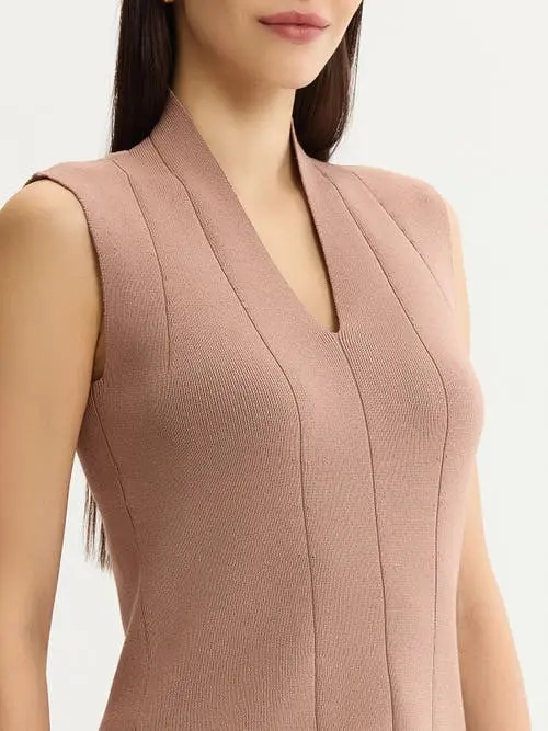 Misook V Neck Princess Seam Tank