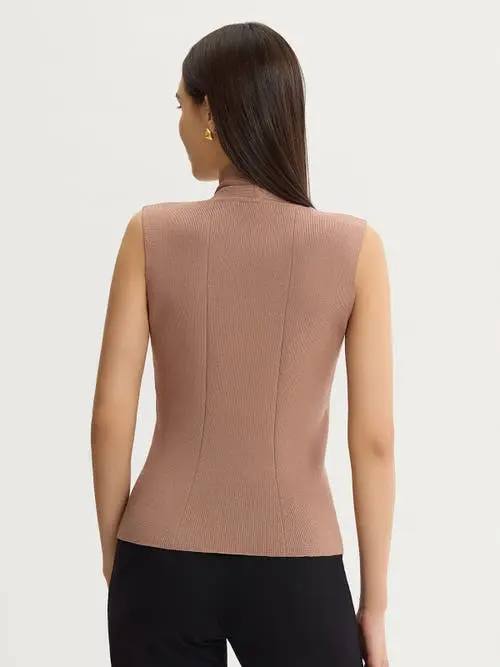 Misook V Neck Princess Seam Tank