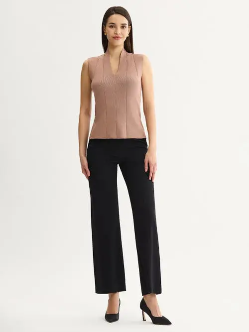 Misook V Neck Princess Seam Tank