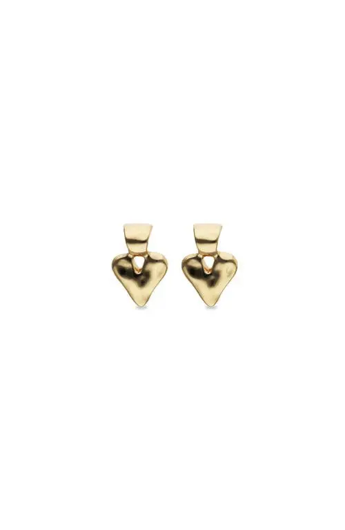 UNODE50 Heart Drop Earrings Plated