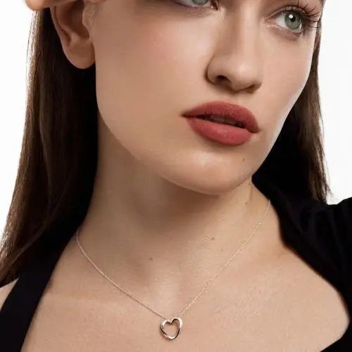 NABS AND BABS Lilo Color Heart Pendant - Black