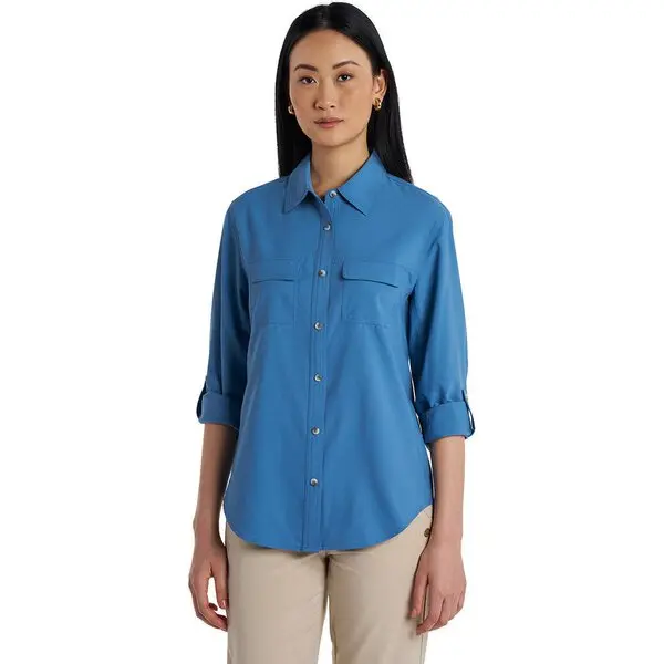 Coolibar Mylitta Travel Long Sleeve Shirt - Blue Dusk