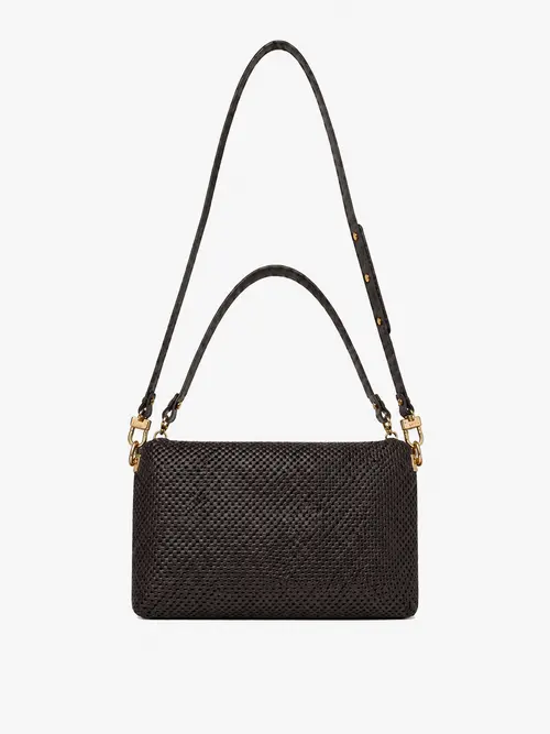 MINE BILGI Lumine Perforated Leather Shoulder & Crossbody Bag - Brown