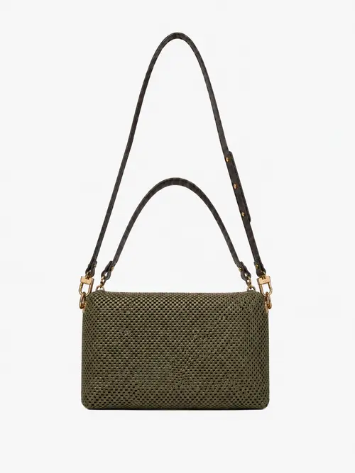 MINE BILGI Lumine Perforated Leather Shoulder & Crossbody Bag - Green