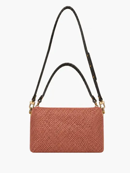 MINE BILGI Lumine Perforated Leather Shoulder & Crossbody Bag - Pink