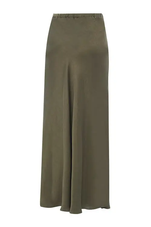 EXQUISE Liv Midi Skirt - Khaki