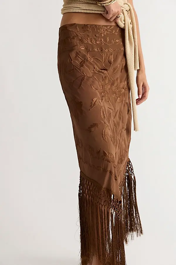 Free People Fringe Element Midi Skirt