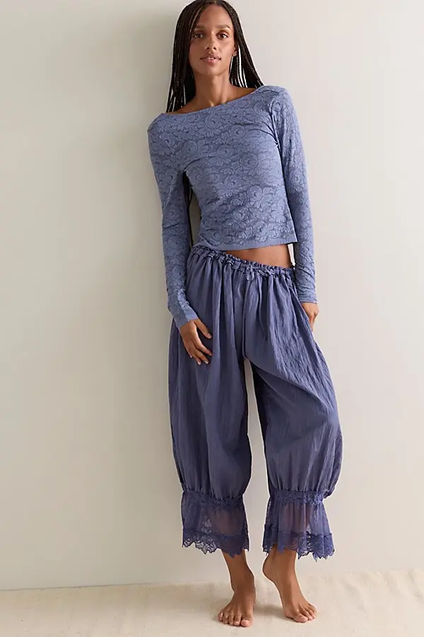 Free People Smooth Talking Long Sleeve Top - Brush Blue