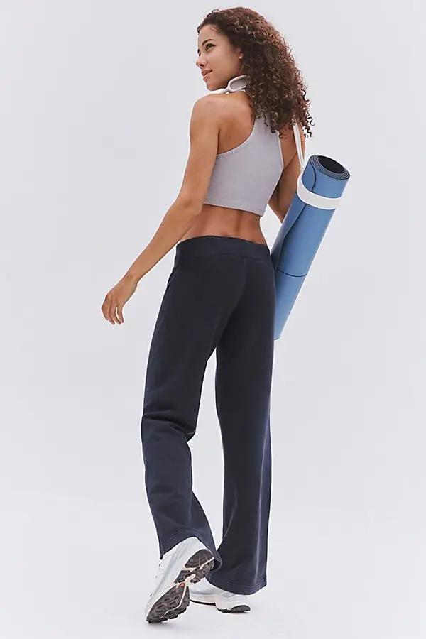 Free People Low-rise Soft Knit Pants - True Navy
