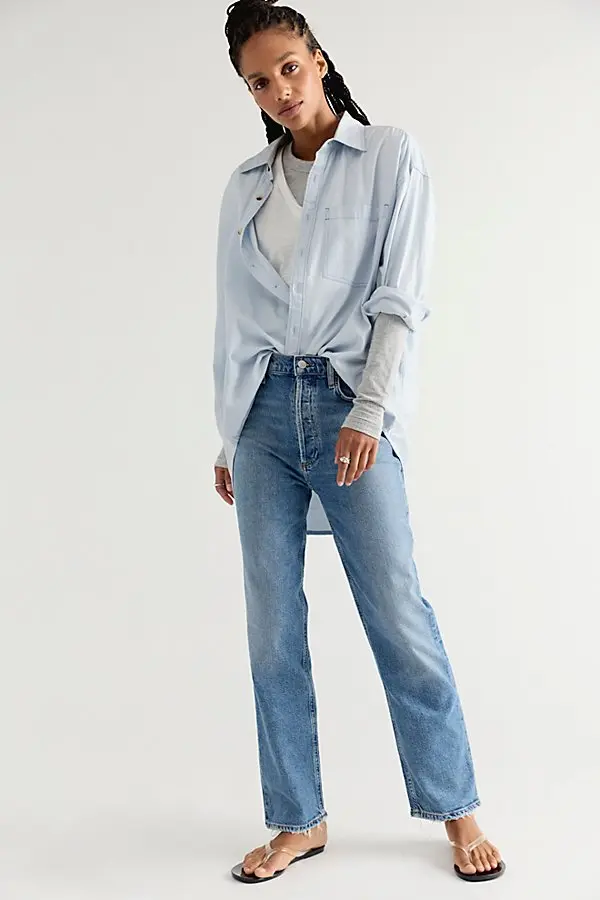 AGOLDE 90s Pinch Waist Crop Jeans - Renew