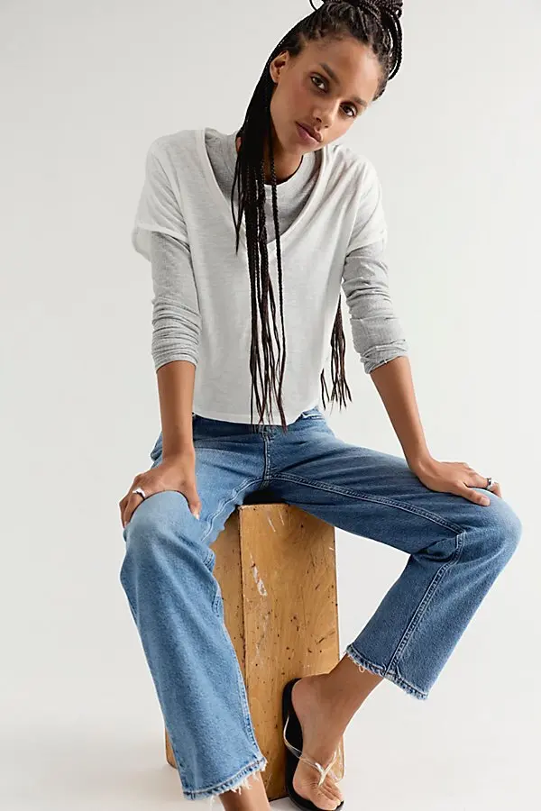 AGOLDE 90s Pinch Waist Crop Jeans - Renew